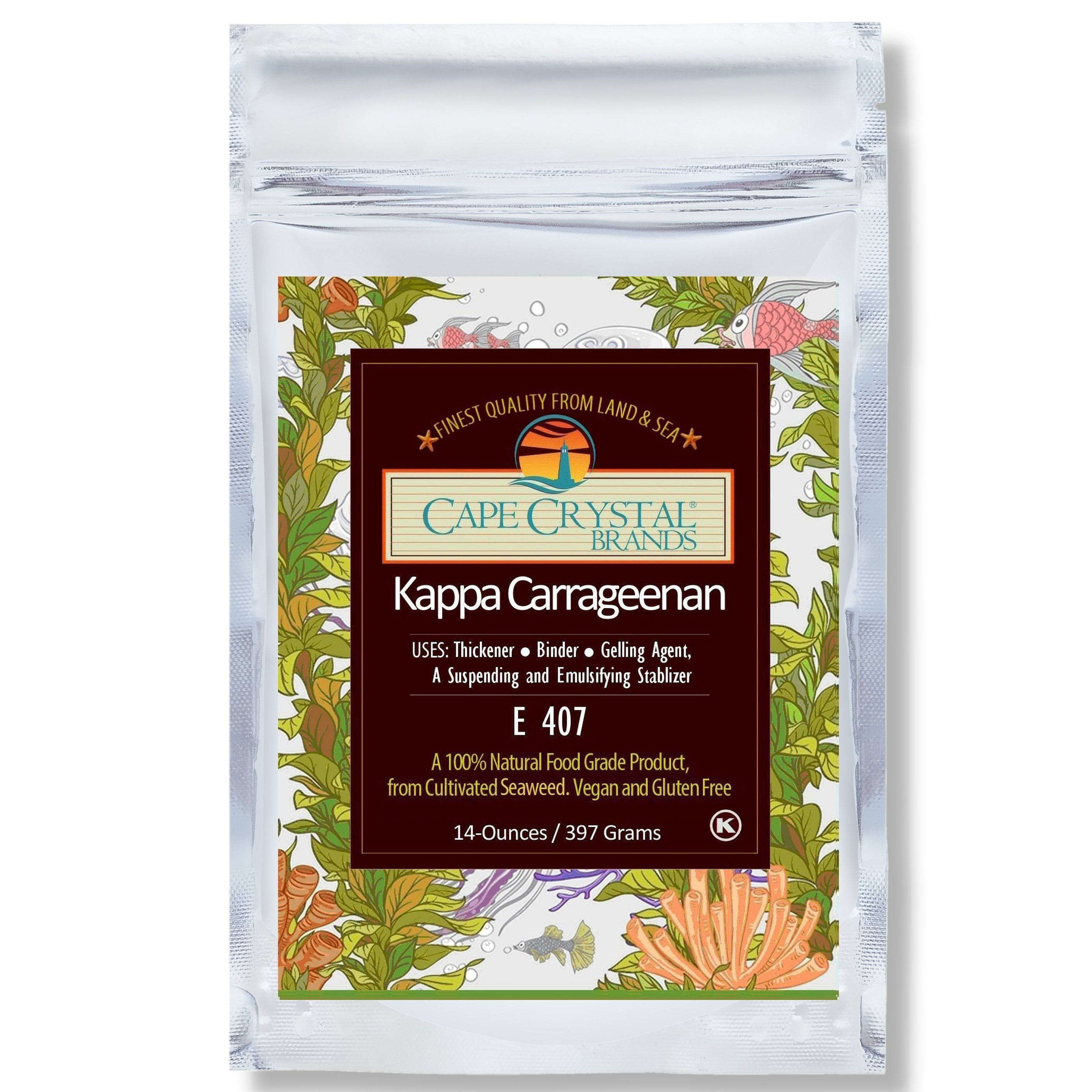 Kappa Carrageenan Powder - 14-oz. - Cape Crystal - Vegan Gelatin ...