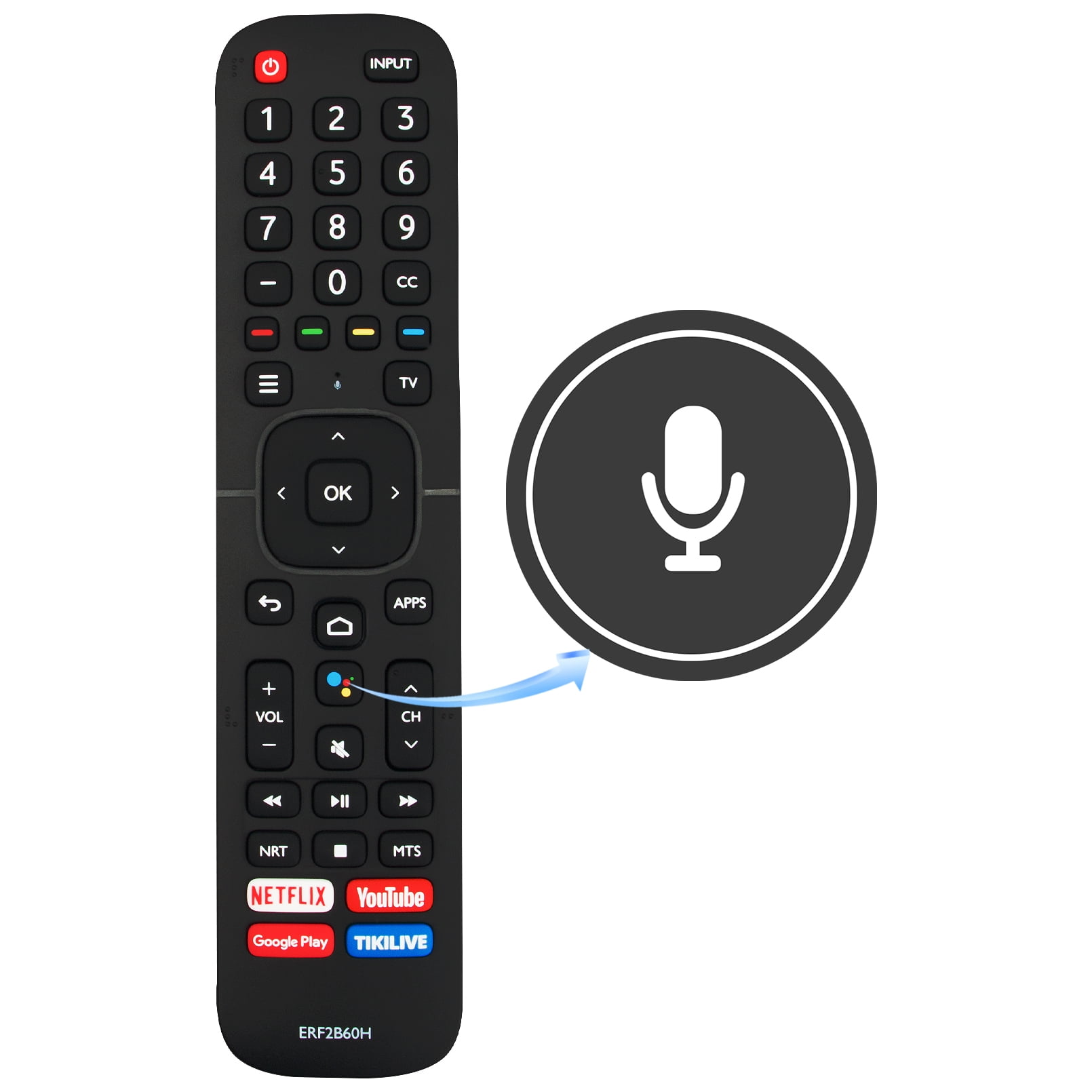 ERF2B60H Replace Voice Remote Control for Hisense 4K Ultra HD TV 65H8F ...