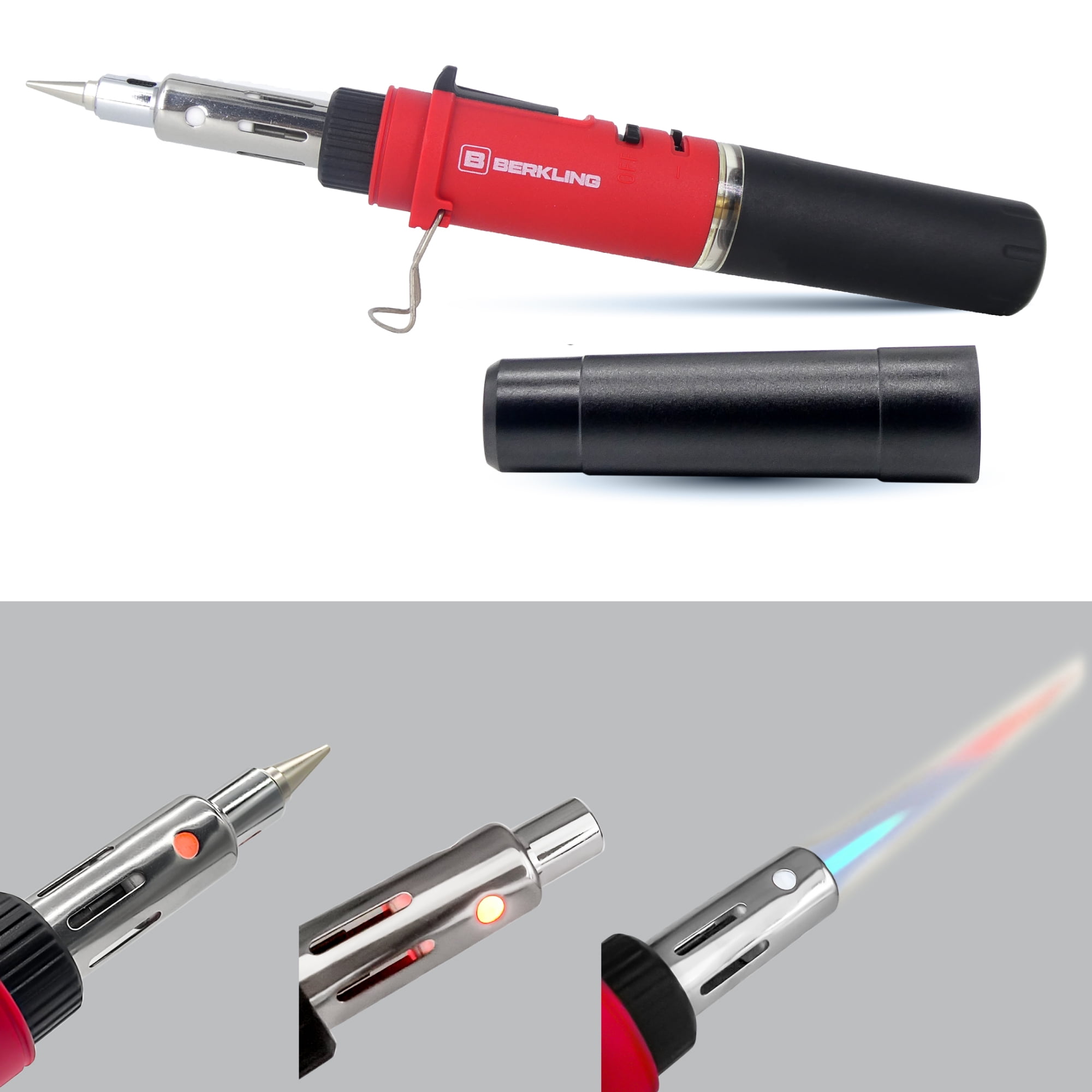 Berkling 3-in-1 Cordless Butane Soldering Iron | Heat Gun | Mini Torch ...