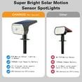 Charkee Solar Lights Outdoor, 60 LED Motion Sensor Spotlights ...