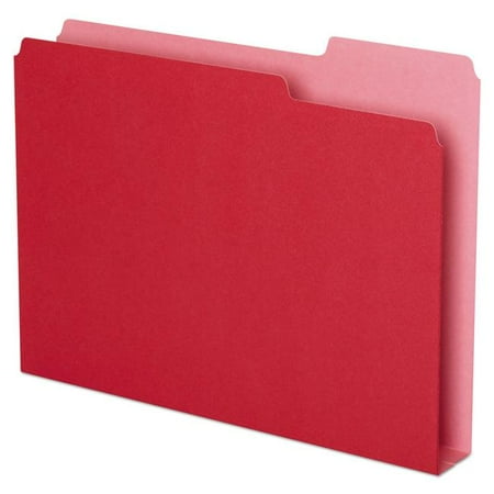 Pendaflex 54454 1 by 3 Cut Double Stuff File Folders & Letter, Red ...