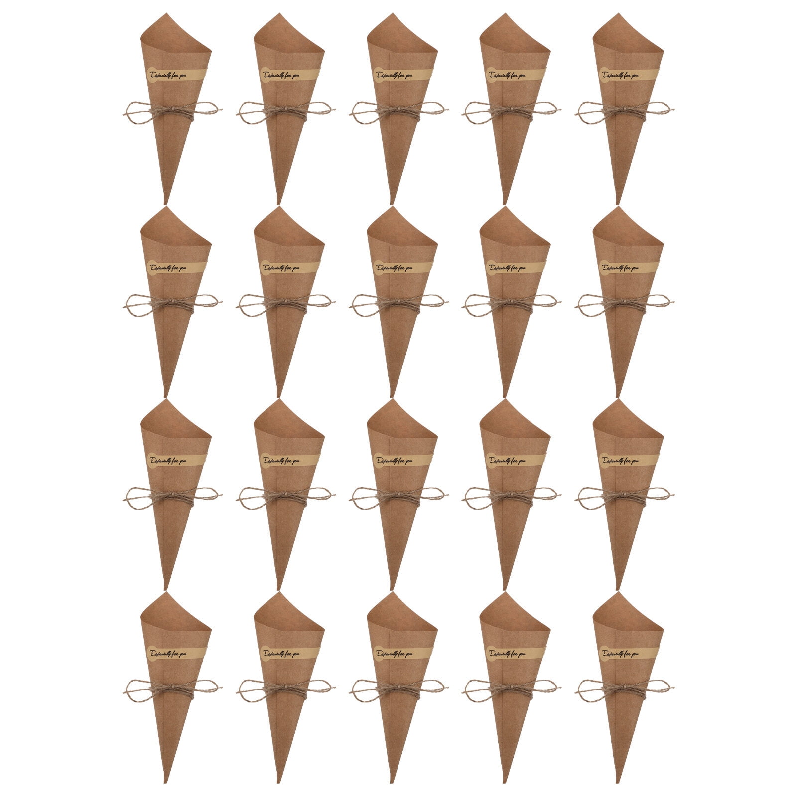 50pcs Party Paper Cake Cones Candy Food Paper Cones Wrappers with Hemp ...