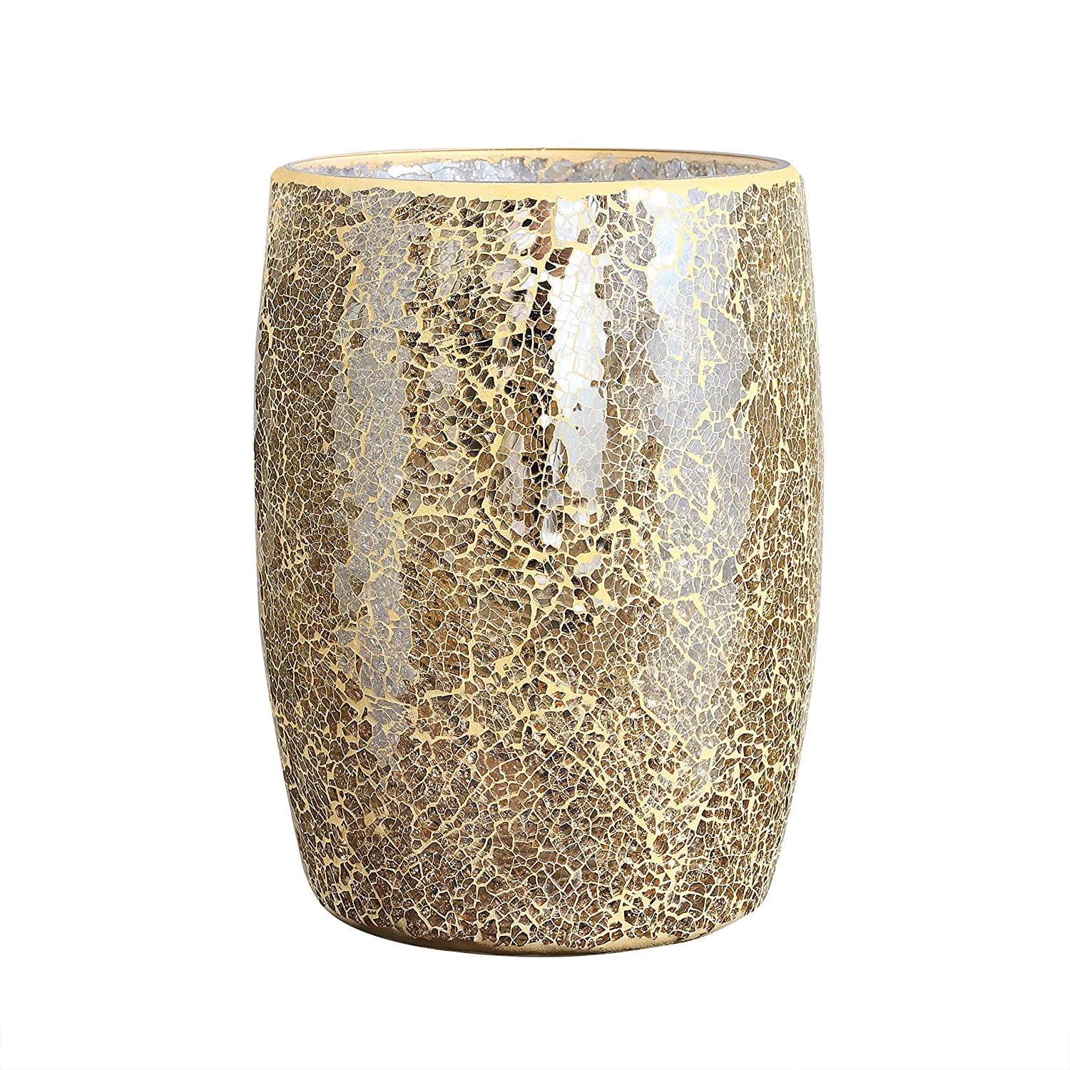 WHOLE HOUSEWARES | Bathroom Wastebasket | Mosaic Glass Decoration ...