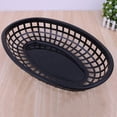 Black Plastic Food Baskets 12 Pack with 100 Checkered Deli Liners for ...