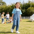 Baby Outfits Girl Solid Color Short Sleeve Crew Neck Top with Denim ...