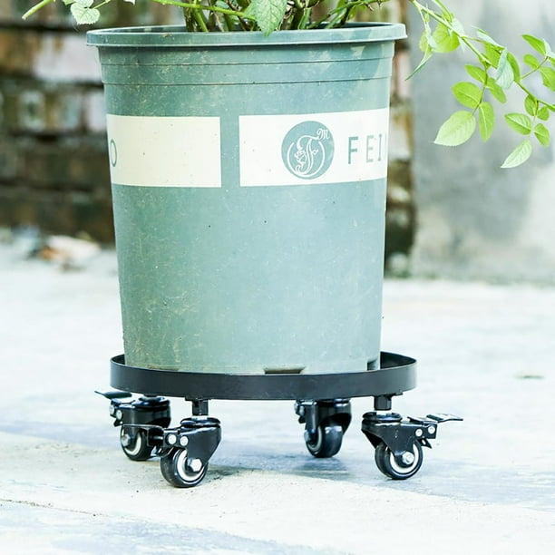 Movable Plant Stand Flower Pot Tray with Universal Plant Stand Wheels ...