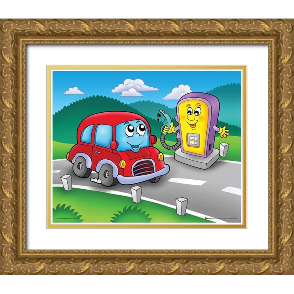 Viskova, Klara 31x26 Gold Ornate Wood Framed with Double Matting Museum ...