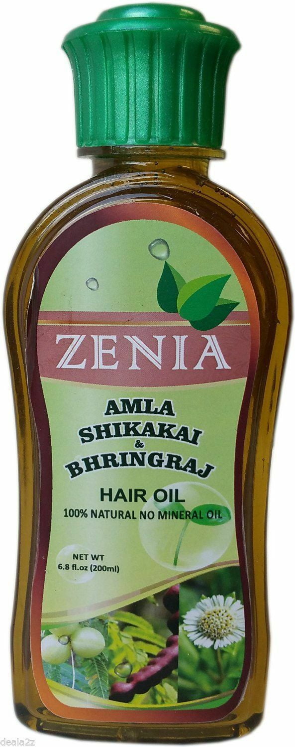 Buy Zenia Amla Shikakai Bhringraj Maka Hair Oil 200ml Online at Lowest ...