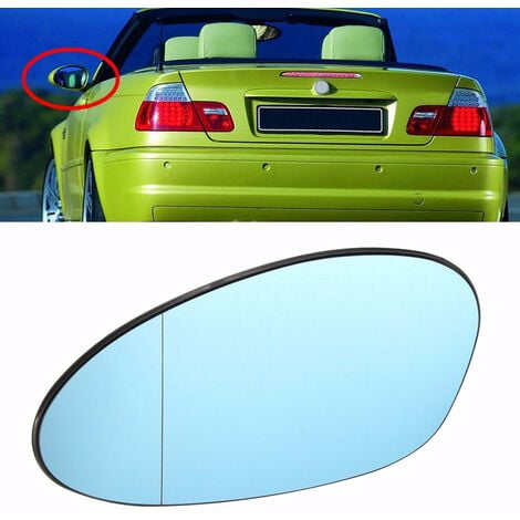 Left side mirror driver's side blue tinted glass for BMW 3 Series M3 ...