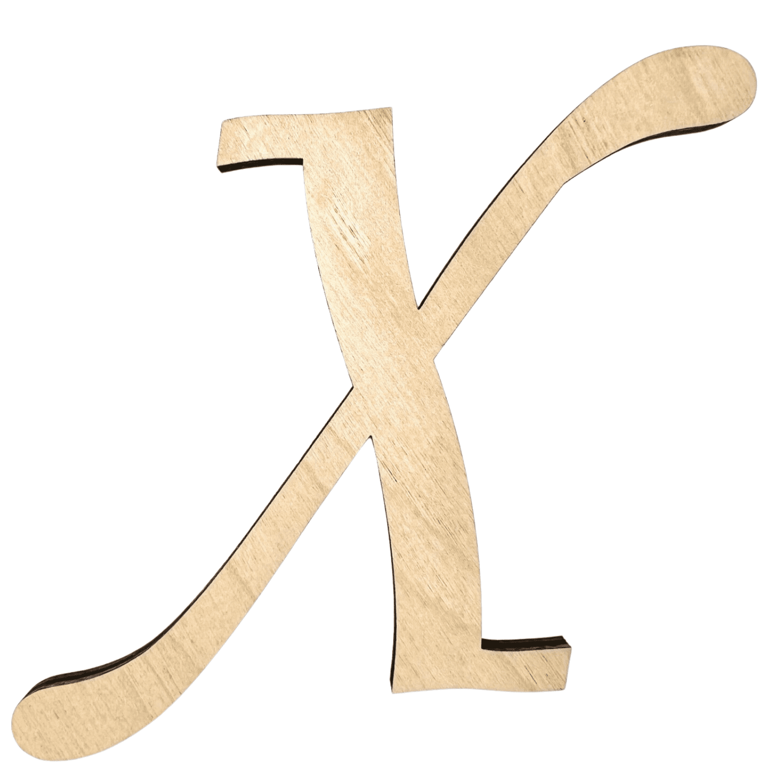 5" Tall BIRCH Wood Letter X | Krafty Supply 1/4" Thick Wooden Letters ...