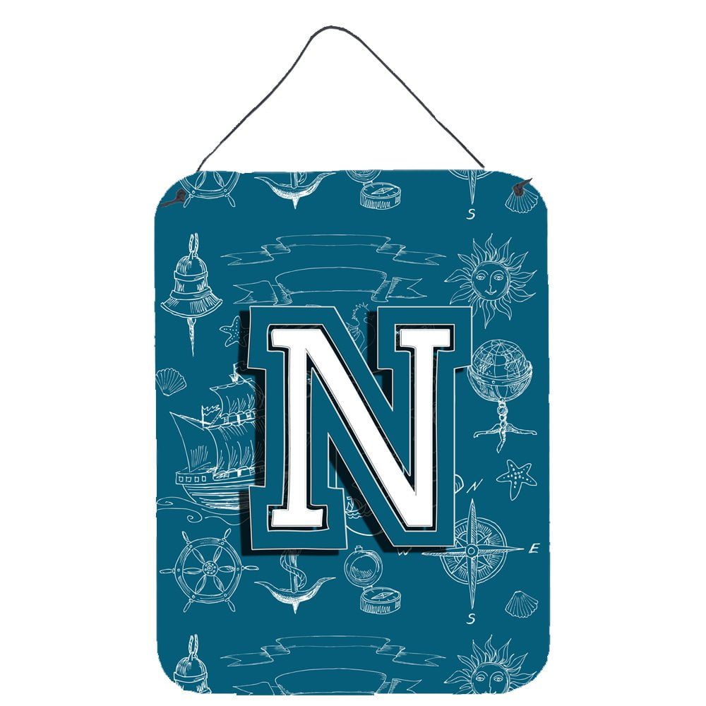 Carolines Treasures CJ2014-NDS1216 Letter N Sea Doodles Initial ...