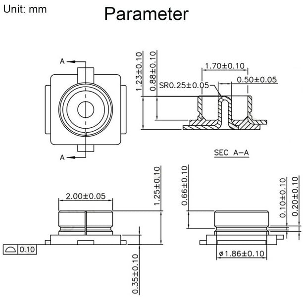 Ipex U.Fl-R-Smt Smt Pcb Board Connector Smd Ipx Male Plug Mini Card ...