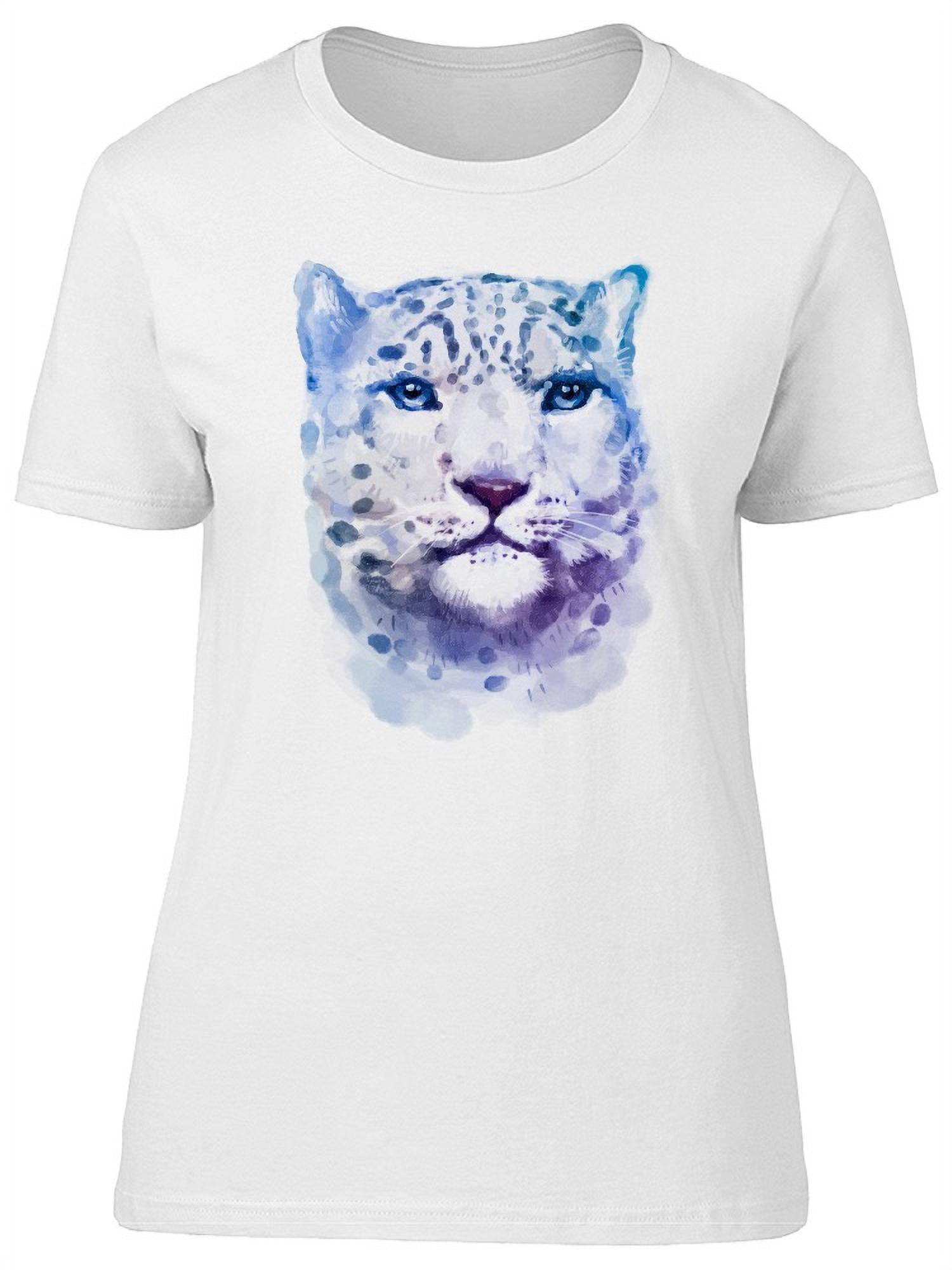 Amazing Watercolor Snow Leopard T-Shirt Women -Image by Shutterstock ...
