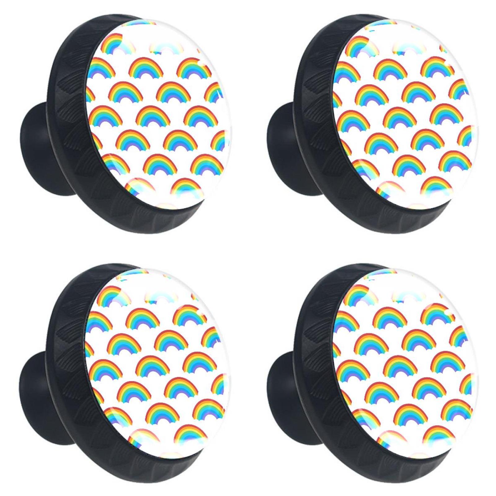 4 Pcs Rainbow Design Knobs for Kitchen Cabinet Cupboard Dresser ...
