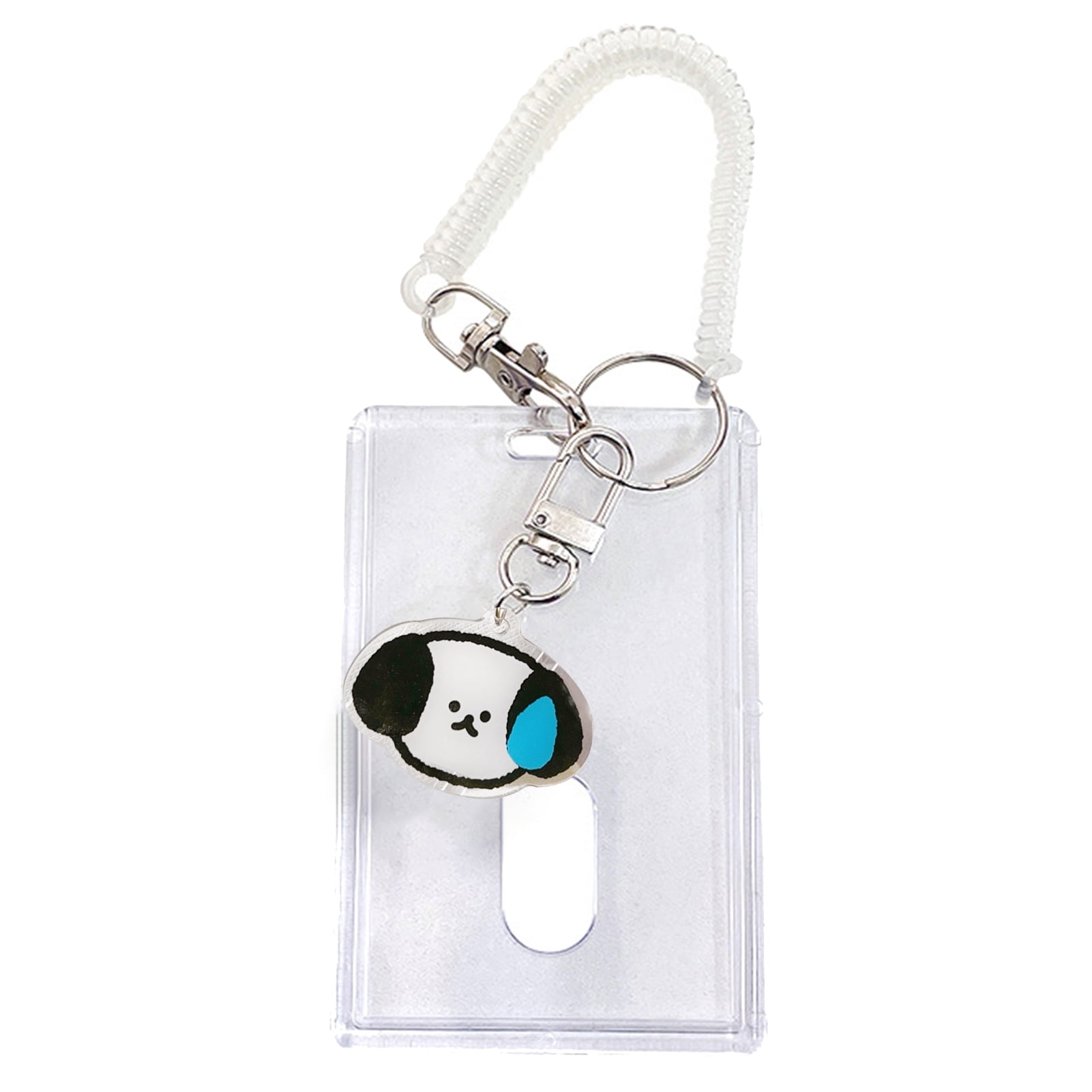 Farfi Card Holder with Lanyard Detachable Cartoon Pendant Clear Visible ...