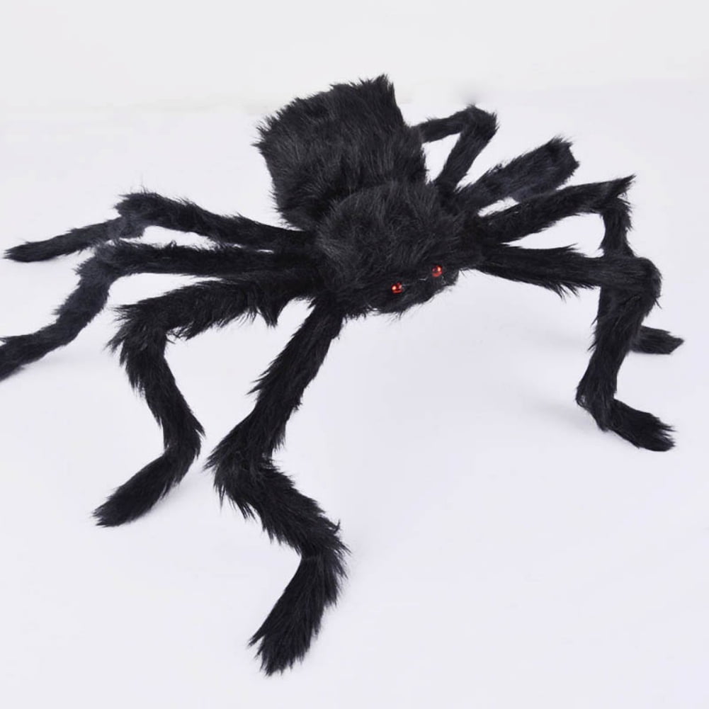 Halloween Spider Decorations Simulation Furry Spiders Giant Outdoor ...