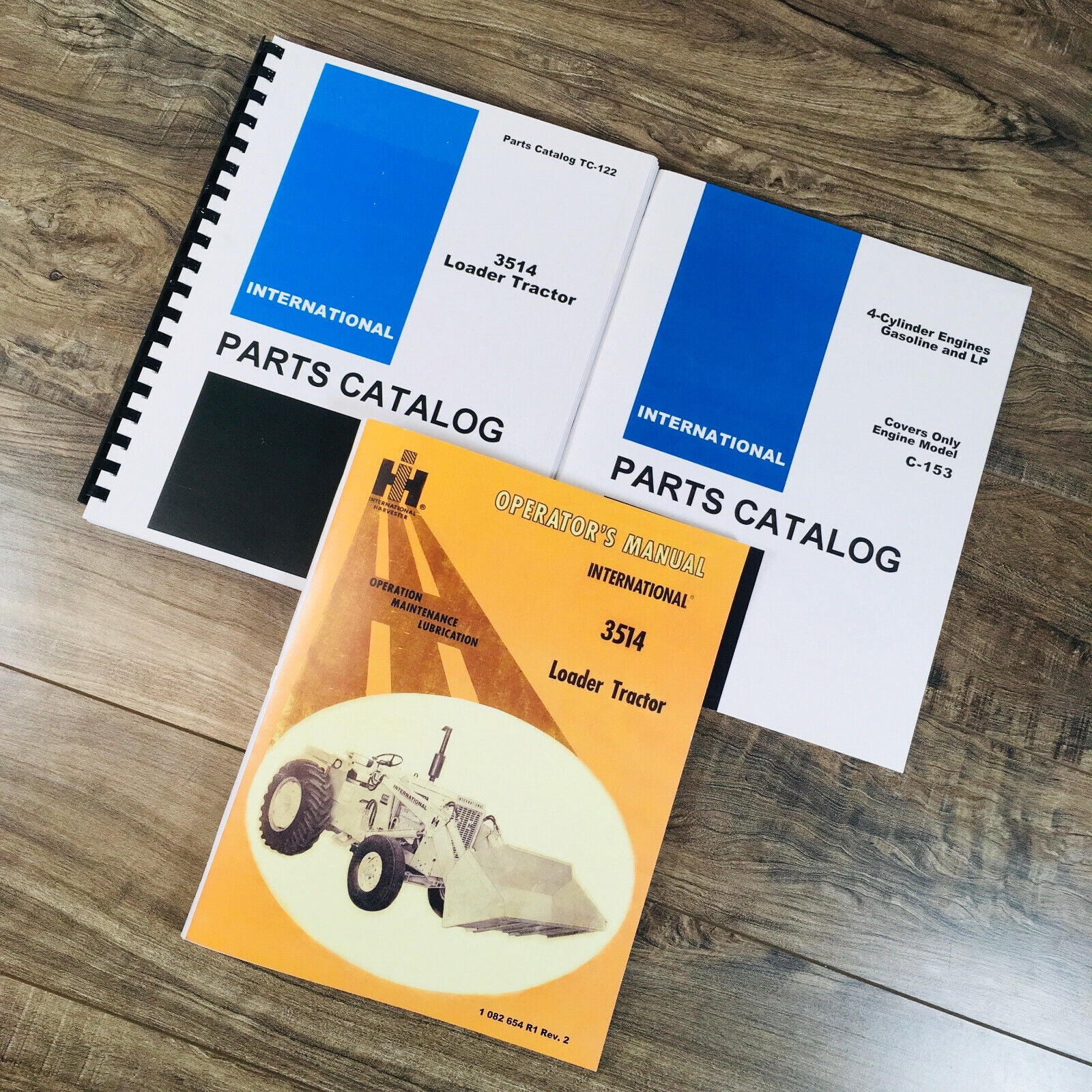 INTERNATIONAL 3514 GAS LOADER TRACTOR PARTS OPERATORS 3 MANUAL SET BOOK ...