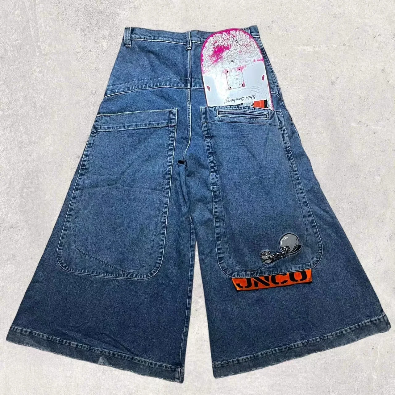 Click here for Harajuku Hip Hop Jnco Y2k Baggy Jeans Men Embroide... prices