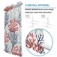 Red Navy Blue Coral Coastal Door Curtains for Door Window, French ...