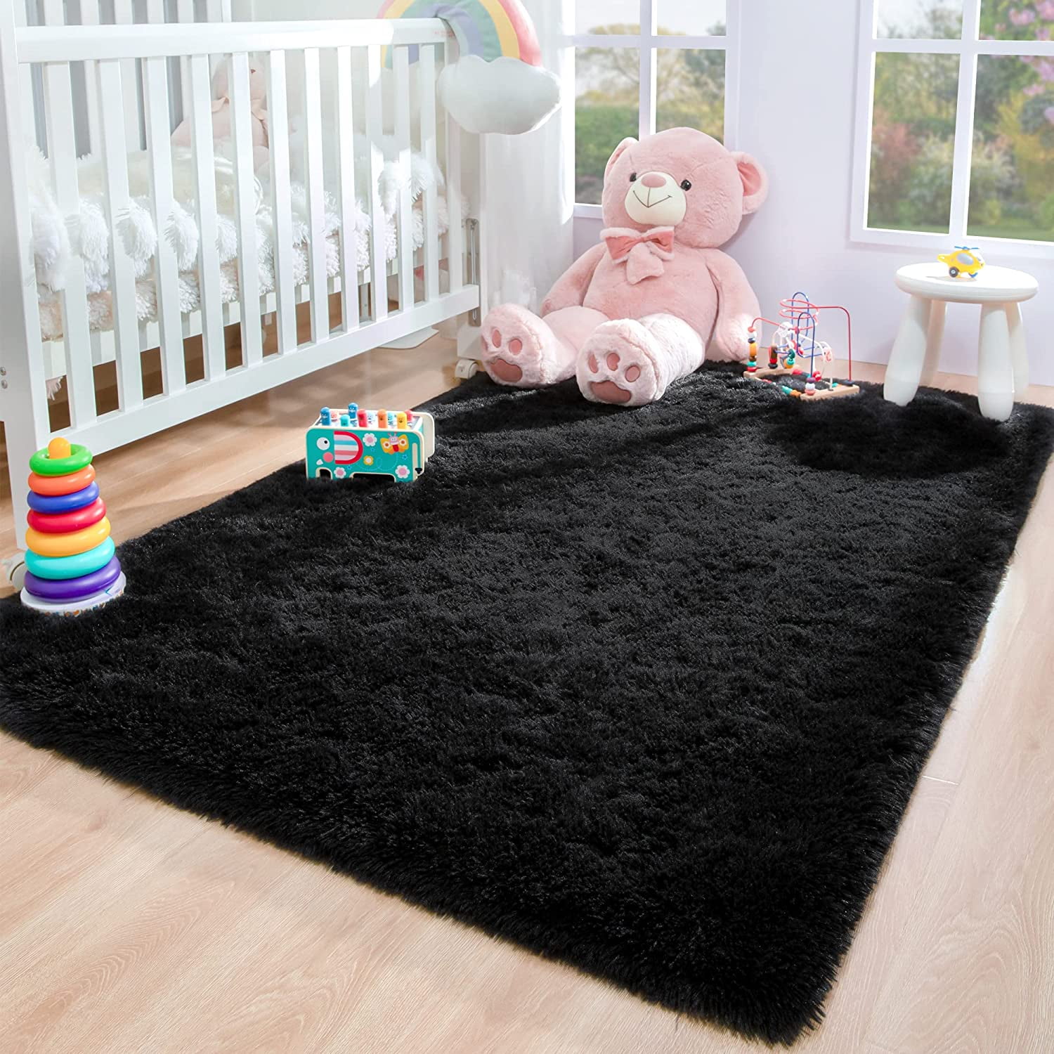 Homore Cute Fluffy Carpet Soft Washable Area Rugs for Kids Girls ...