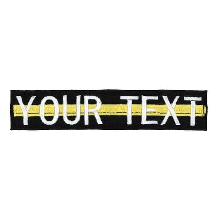 Northern Safari custom Uniform Name Tape 24 Hr Ship Black-Yellow Line 5 ...