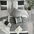 Nanshing Disan 7-Piece Grey/Black Modern Geometric Comforter Set, Queen ...
