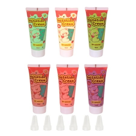 6 Pieces Simulation Whipped Cream Glue Set 50G Imitation Cream Glue ...