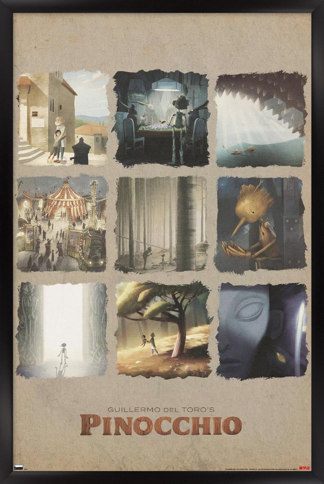 Netflix Guillermo Del Toro's Pinocchio - Grid Wall Poster, 22.375" x 34 ...