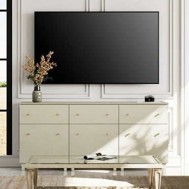 WAMPAT Modern TV Stands Entertainment Center for 100+ Inch TVs, 2-in-1 ...