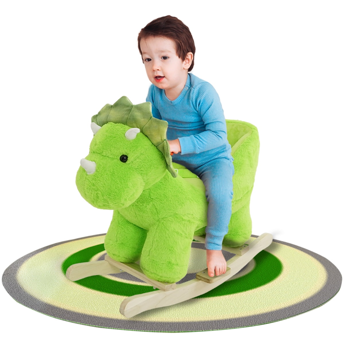 Mecedora Silla Montable de Madera con Peluche para Bebés y Niños ...