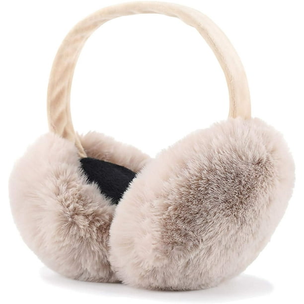 Winter Faux Fur Foldable Earmuffs Cute Fuzzy Ear Muffs For Women