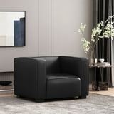 GDF Studio Minkler Modern Arm Upholstered Living Room Club Chair, Faux ...