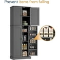HOMEFORT Tall Kitchen Pantry Storage Cabinet with Doors and Shelves ...