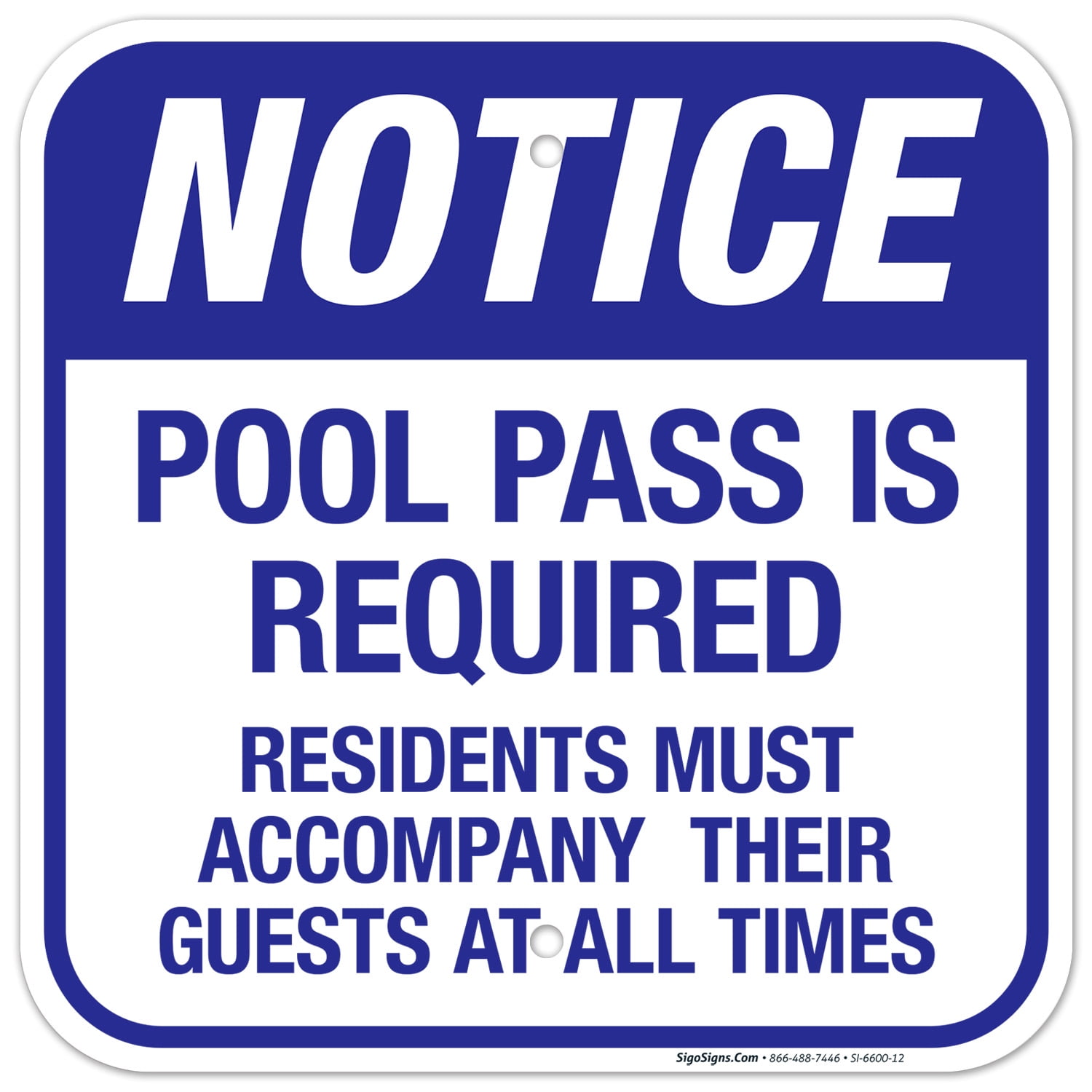 Pool Pass Is Required Sign, Pool Sign, - Walmart.com