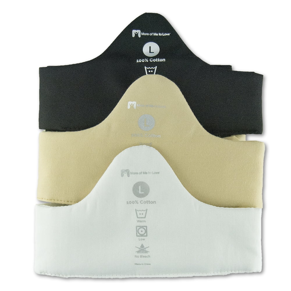 Click here for Cotton More Of Me To Love Bra Liner 3-Pack Large N... prices