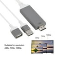 3 Colors Phone to HDMI Cable for IOS Interface Digital AV Adapter 1080P ...