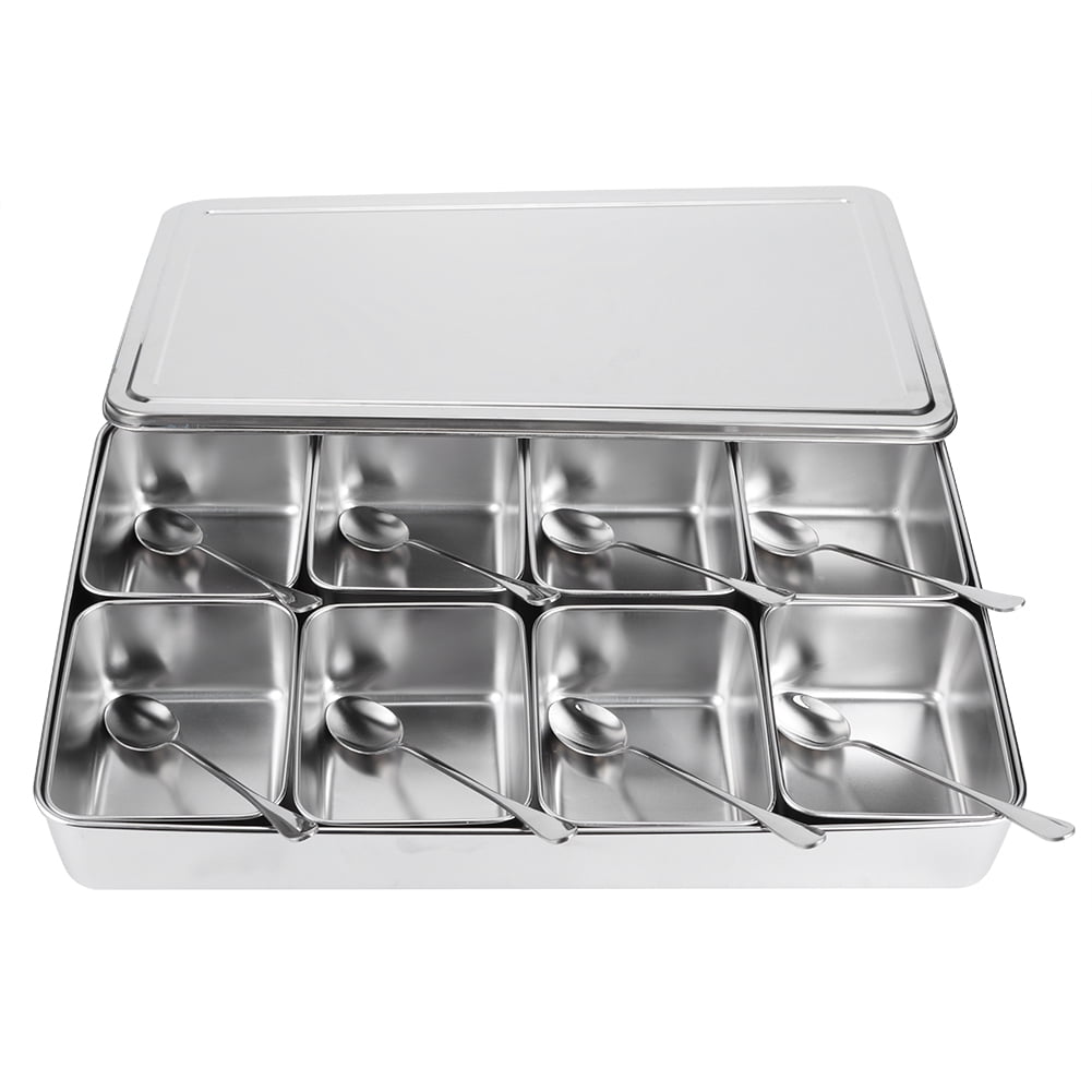 Click here for Spptty Spice Box spice Jar 8 Grids Stainless Steel... prices