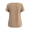 2026 Ruched Cotton Blend Elegant Tops for Women Lightweight Short ...