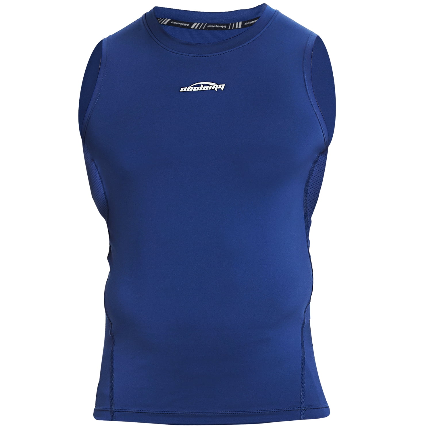 CoolOMG Men's Sleeveless Tank Top Compression Muscle t Shirts Gym ...