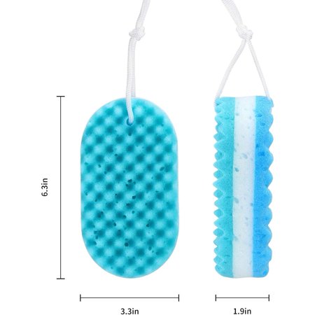 Bath Exfoliating Sponge Arms Legs Bathing Scrubber Sponge with ...