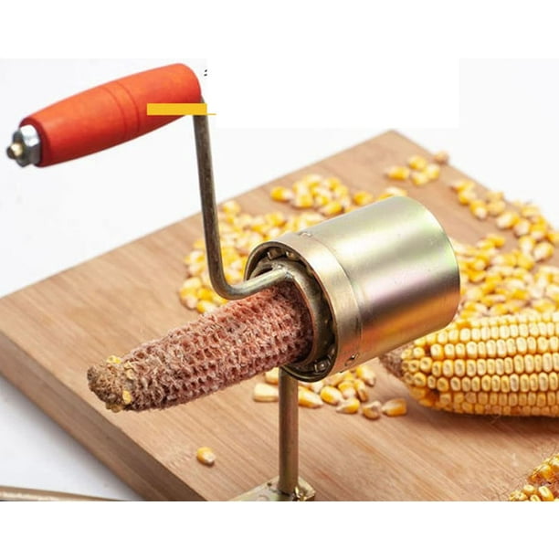 Desgranadora de maíz seco para palomitas de maíz, trilladora de maíz con manivela fijada sobre ...