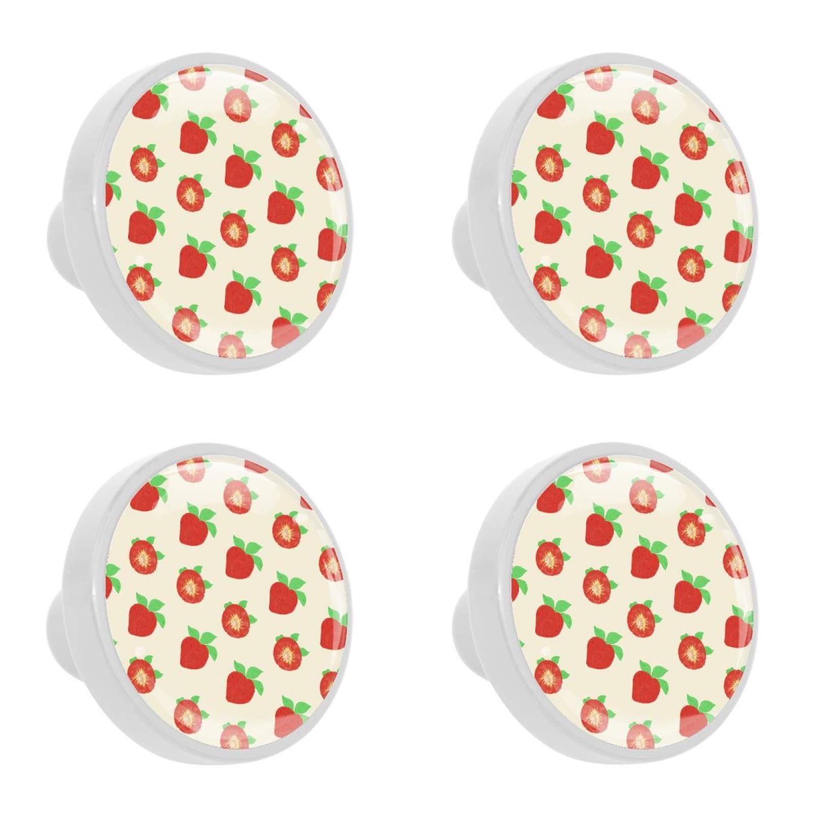 4 Pcs Strawberry Knobs for Kitchen Cabinet Cupboard Dresser Bookcase ...