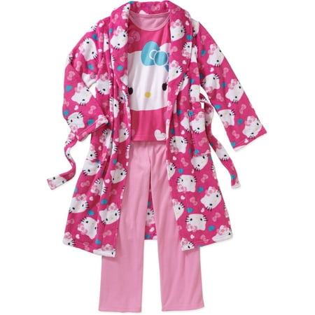 ^^girls' Hello Kitty 3pc Robe Set - Walmart.com