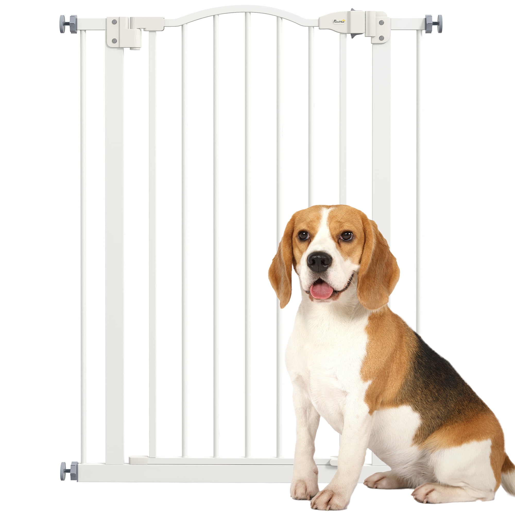 Click here for Pawhut 29-32 Pet Gate With Door Pressure Fit Dog G... prices