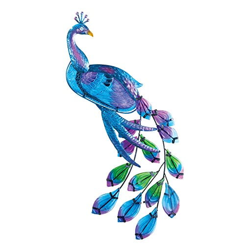 Glass Peacock Wall Decor