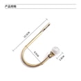 AuroraX Crystal Curtain Holdbacks Fixed Curtain Hooks U Shape Screws ...