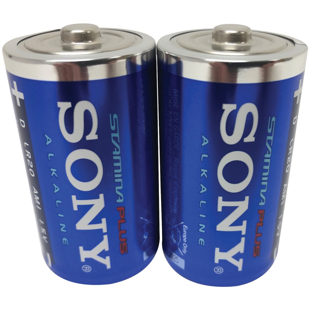 Sony AM1-B2D STAMINA PLUS D Alkaline Batteries, 2 pk - Walmart.com ...