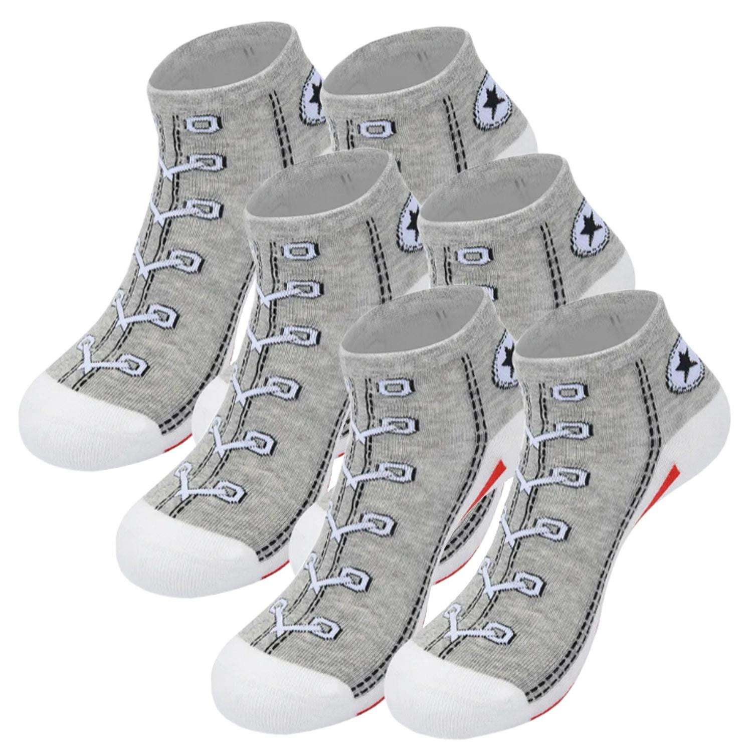 Calcetas para mujeres VersSockGray 3Pares Gris 5-9.5US Converse ...