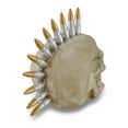 Punk Rock Bullet Mohawk Human Skull Statue Figure - Walmart.com