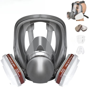 ST-100X Reusable Full Face Gas Mask with Vapor, Particulate Filtration ...